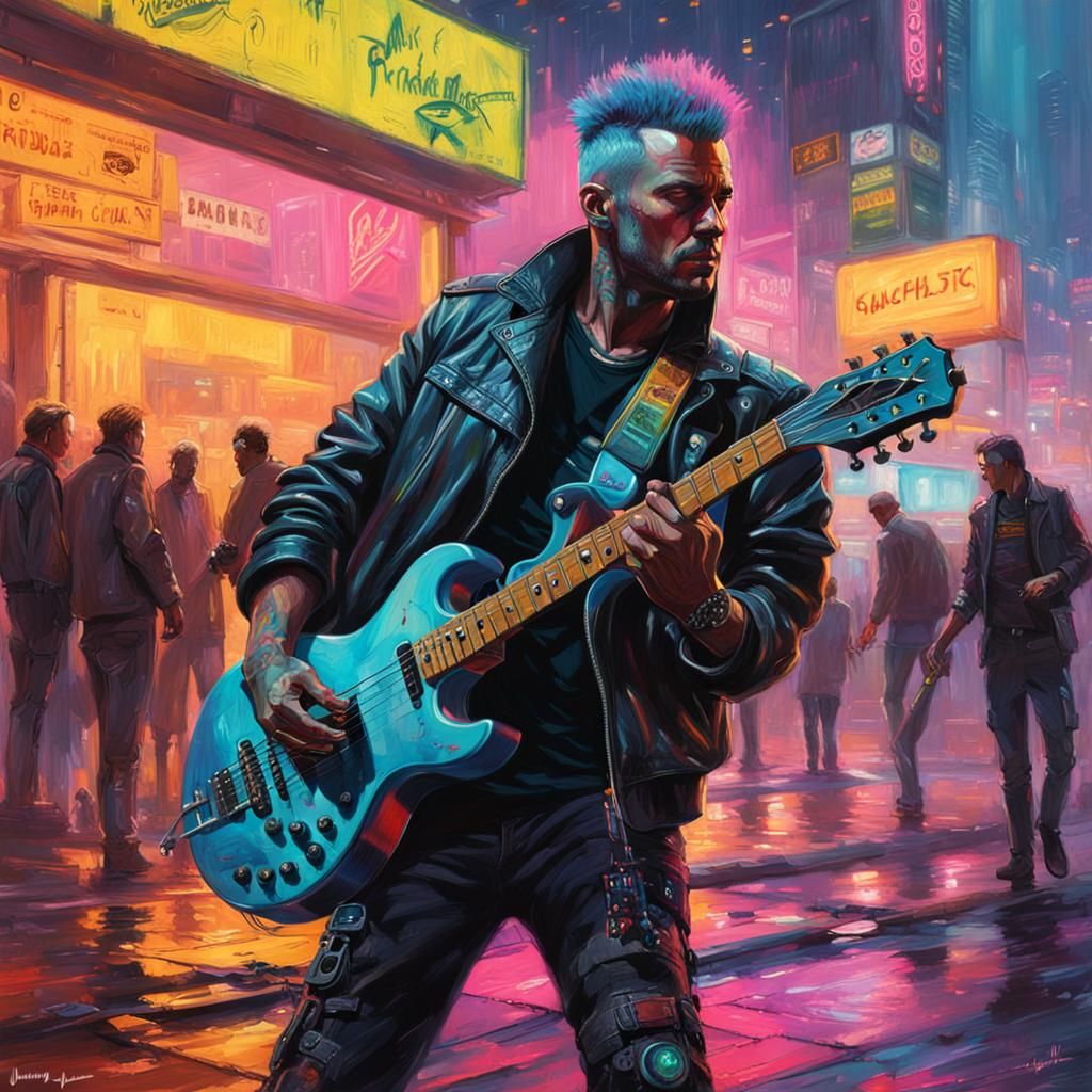 Cyber Rocker - AI Generated Artwork - NightCafe Creator