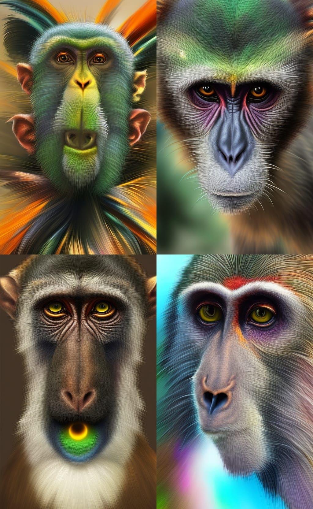 One barely evolutioned monkey facing his new view of humanity ...