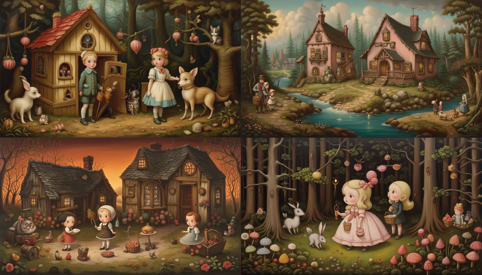 Hansel and Gretel by Mark ryden - AI Generated Artwork - NightCafe Creator
