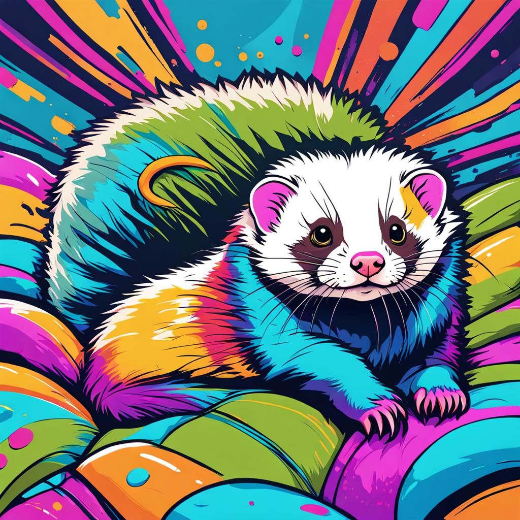 Funny ferret - AI Generated Artwork - NightCafe Creator