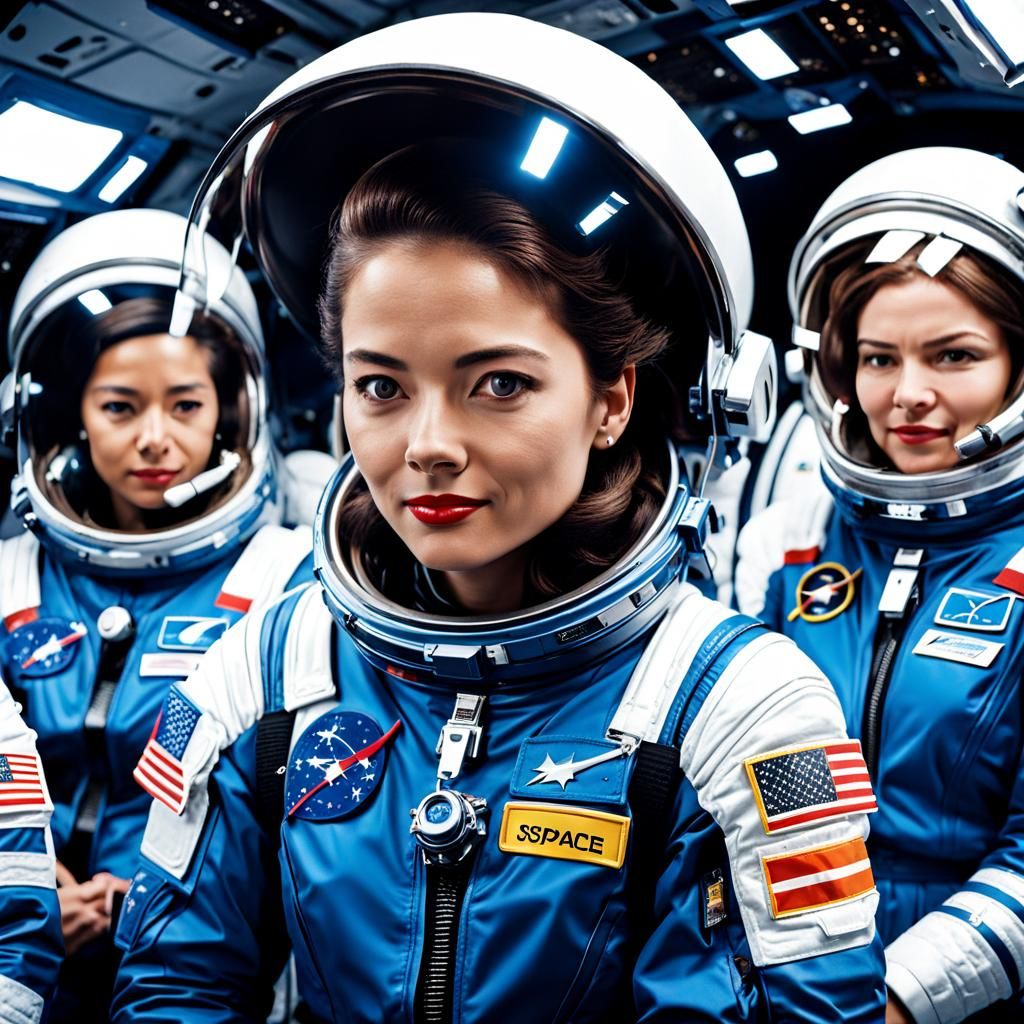 Women in space - AI Generated Artwork - NightCafe Creator
