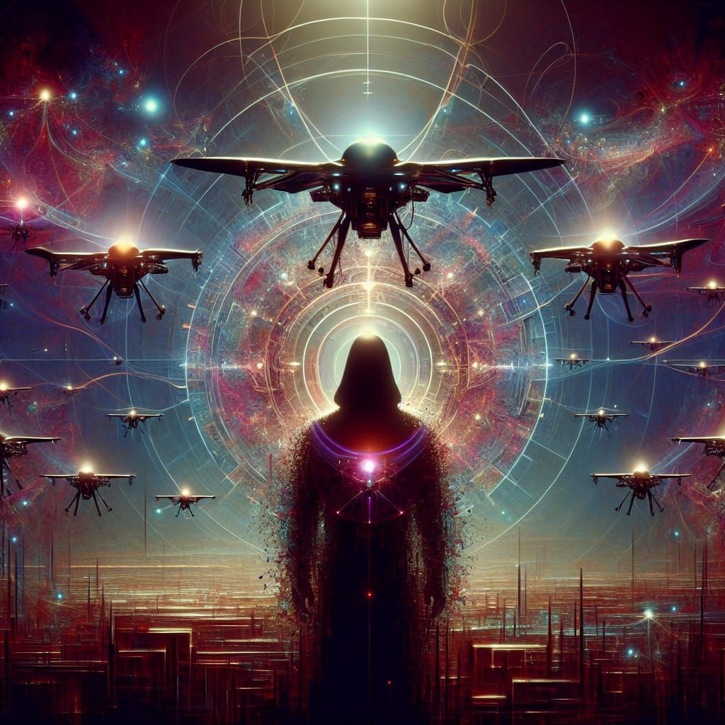 show me the drones and the orbs and who is behind it and for what purpose