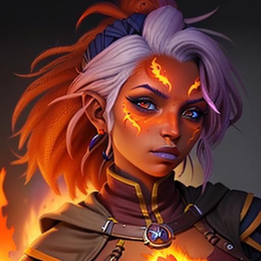 Fire genasi Prismari painter rogue - AI Generated Artwork - NightCafe ...