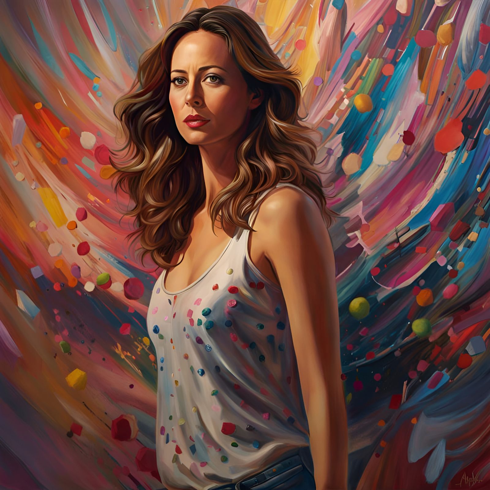 Gorgeous actress Amy Acker - AI Generated Artwork - NightCafe Creator