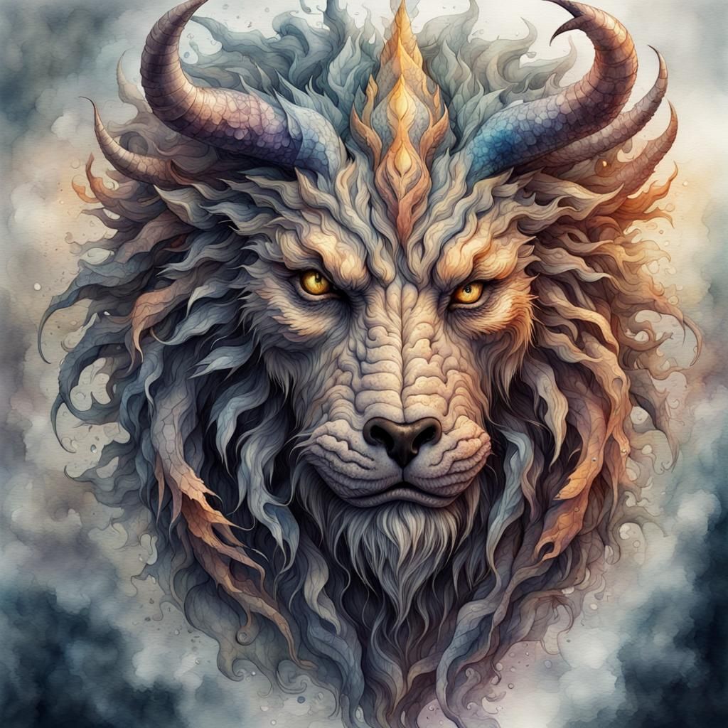 watercolor elemental magical beast - AI Generated Artwork - NightCafe ...