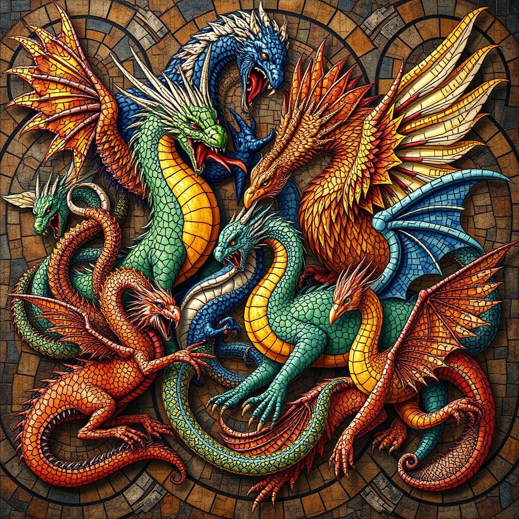 Monster Mosaics - Gaudí-Inspired Mosaics of Fantastical Crea...