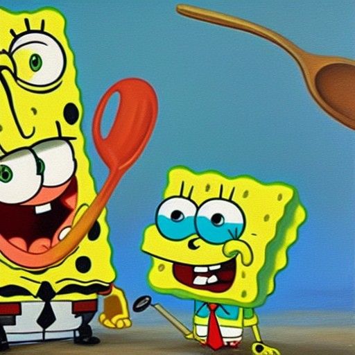 Spongebob Squarepants savagely beating Patrick Star with a wooden ...