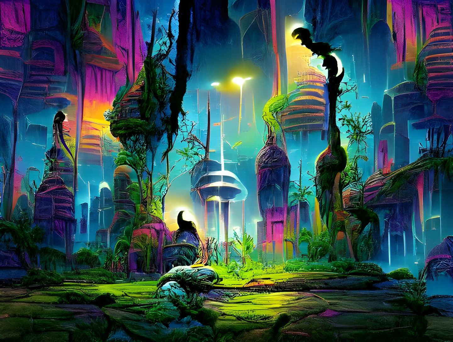 Alien City N.x²i²02xi³.25 - AI Generated Artwork - NightCafe Creator