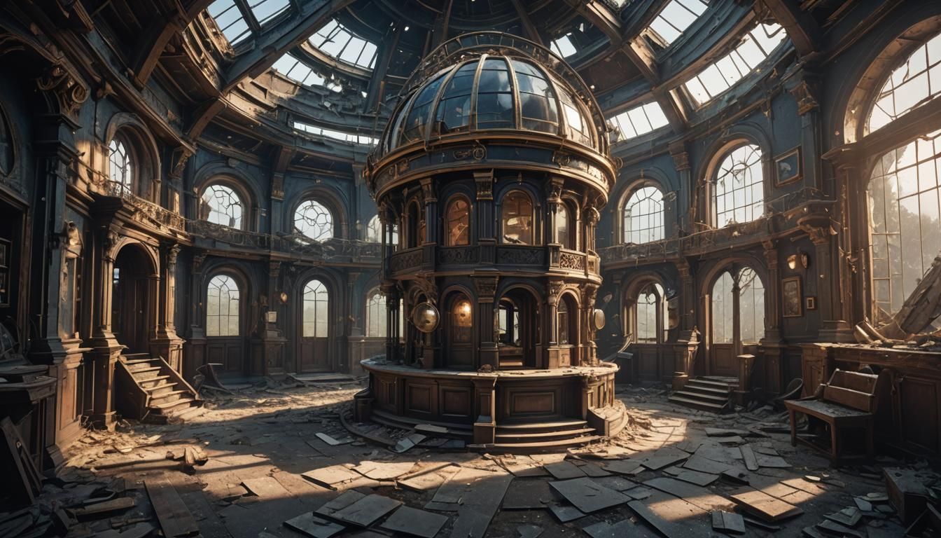 Rundown Fantasy Observatory Interior - AI Generated Artwork - NightCafe ...