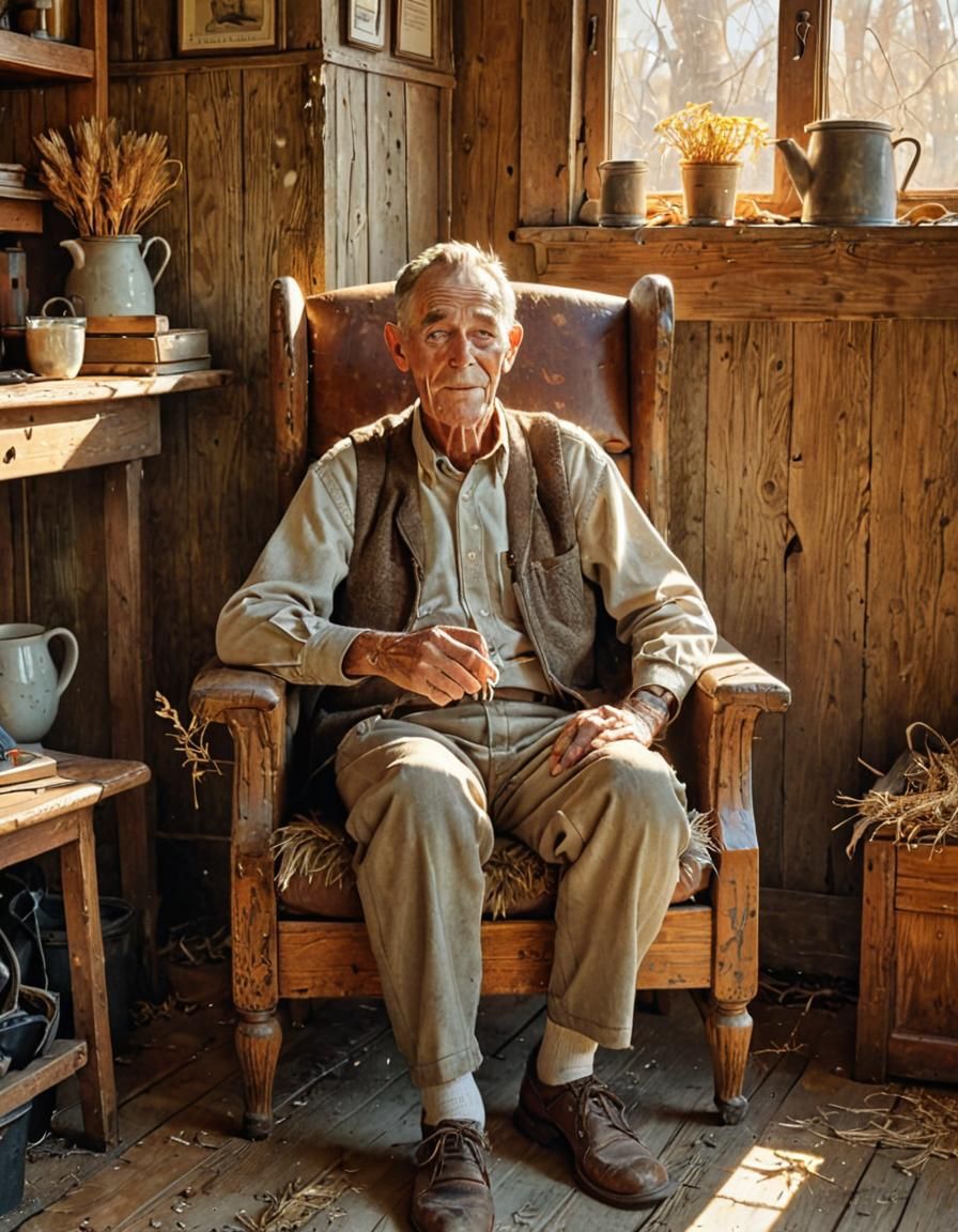 Hayseed - Rustic Hayseed in Golden Hour Light