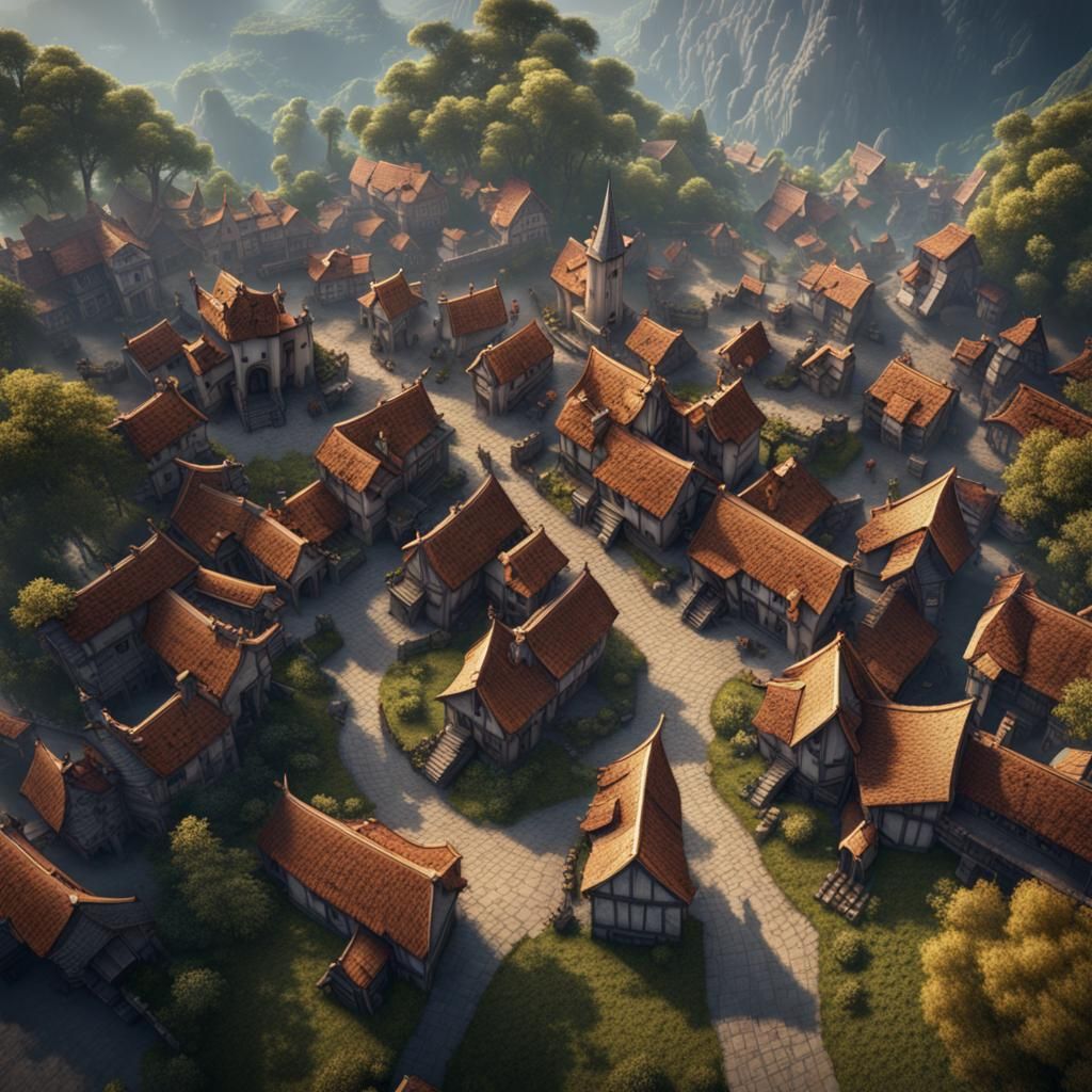 village - AI Generated Artwork - NightCafe Creator