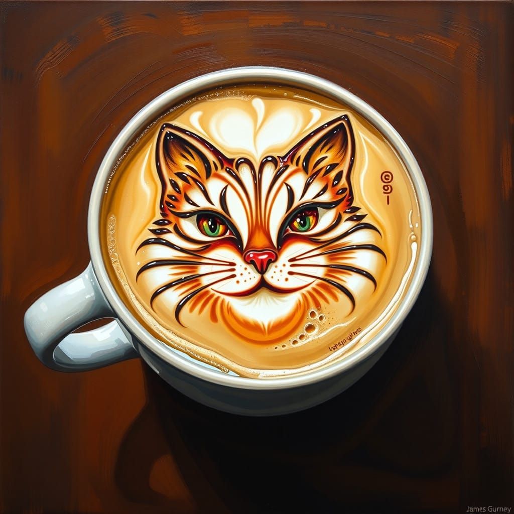 Latte art - cat - Latte art - cat
