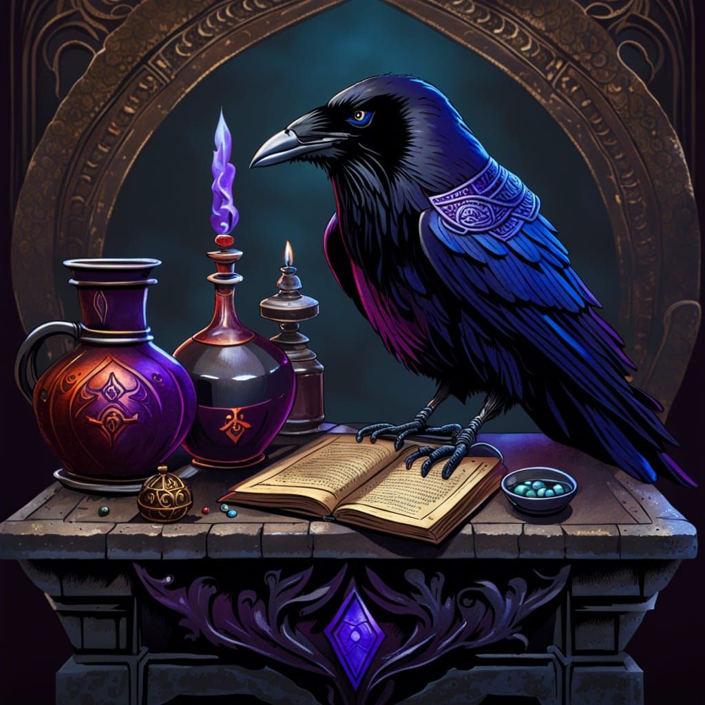Wizard raven - AI Generated Artwork - NightCafe Creator