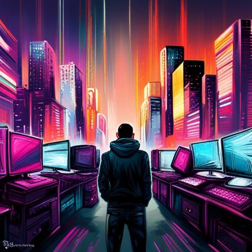 Computer bank - AI Generated Artwork - NightCafe Creator