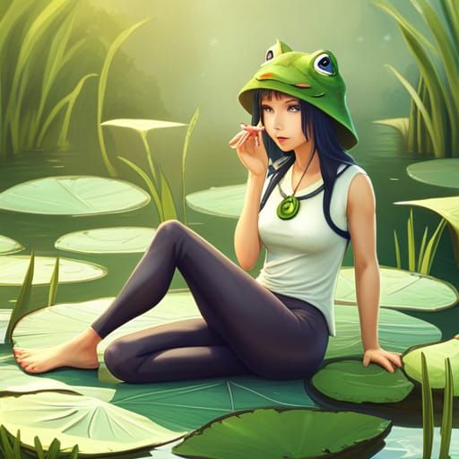 Frog Girl - AI Generated Artwork - NightCafe Creator