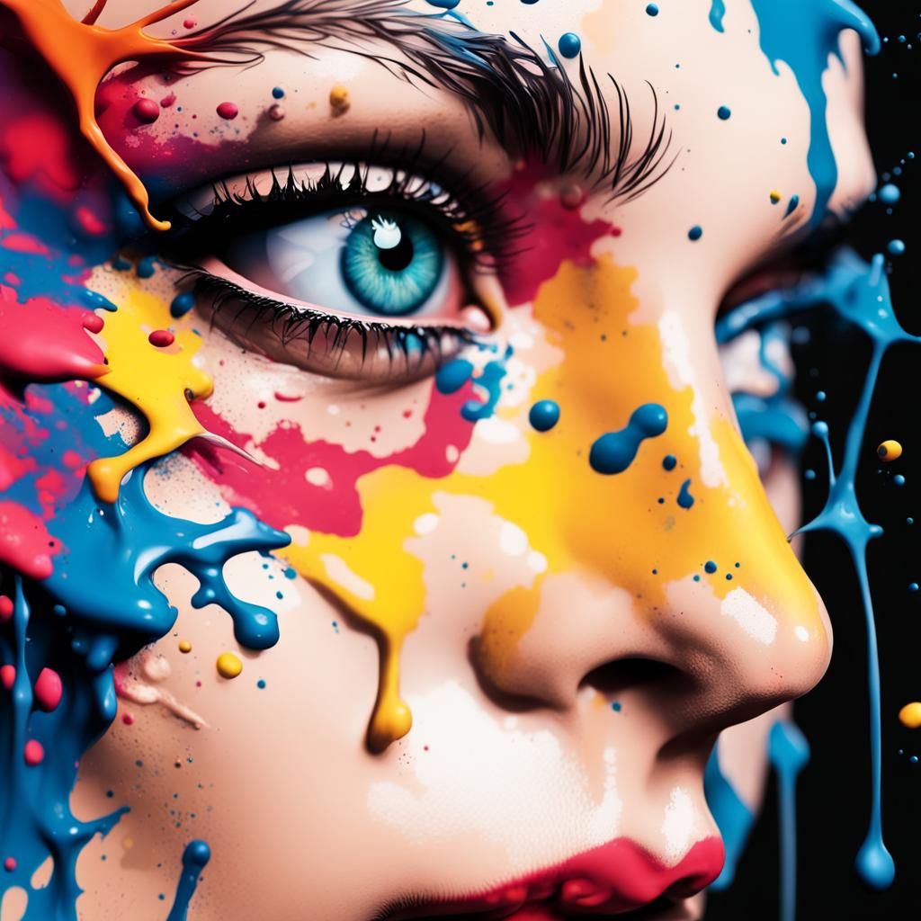 Ink Splatter Art - AI Generated Artwork - NightCafe Creator