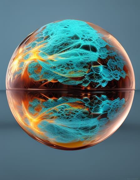 Snake in mirror reflection Hyper realistic beautiful glowing Glass ...