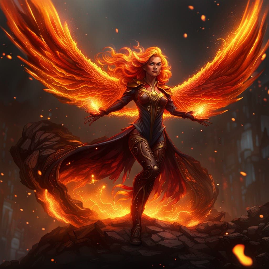 Captain Marvel, Avatar of the Phoenix - AI Generated Artwork ...