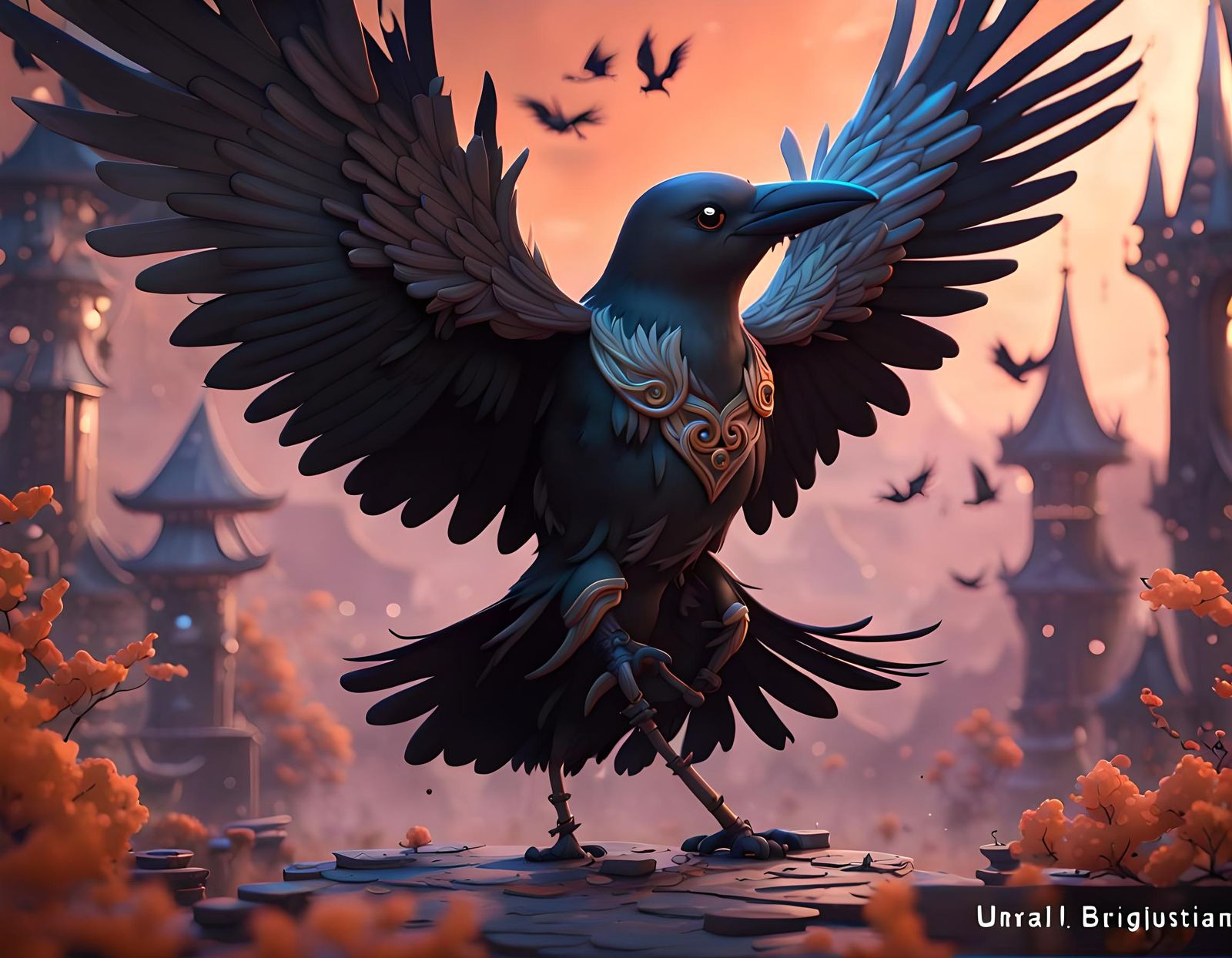 Chibi Black Crow - AI Generated Artwork - NightCafe Creator