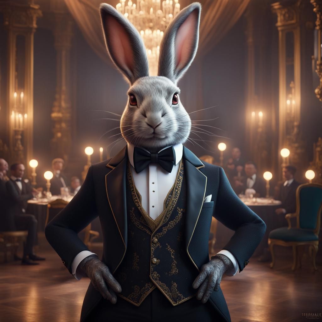 Anthro Rabbit 231214C - AI Generated Artwork - NightCafe Creator