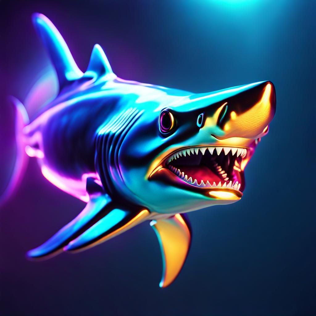 Iridescent Shark - AI Generated Artwork - NightCafe Creator