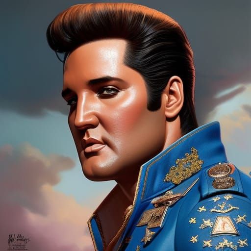 Elvis Presley - AI Generated Artwork - NightCafe Creator