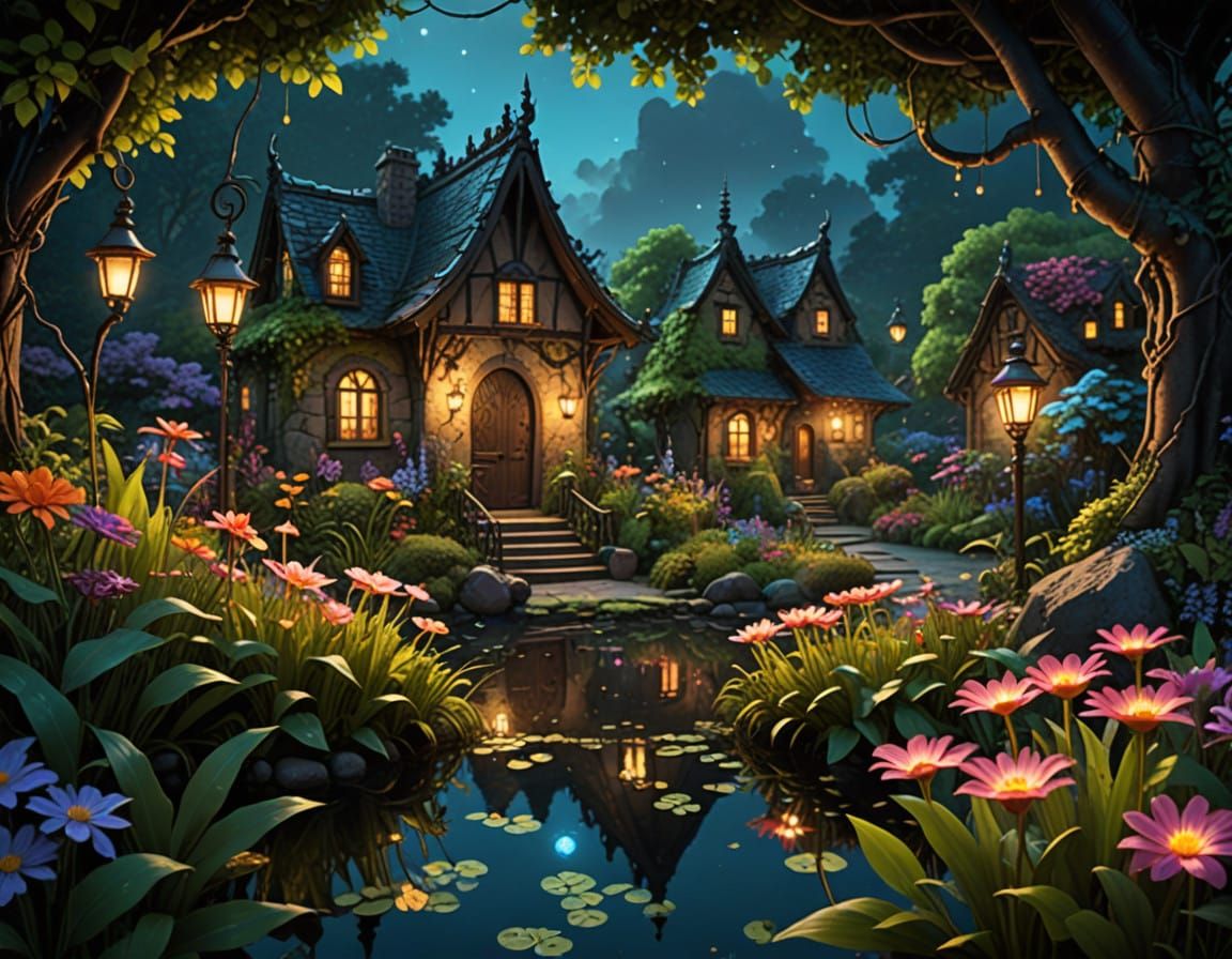 a lush, overgrown secret garden - a lush, overgrown secret g...