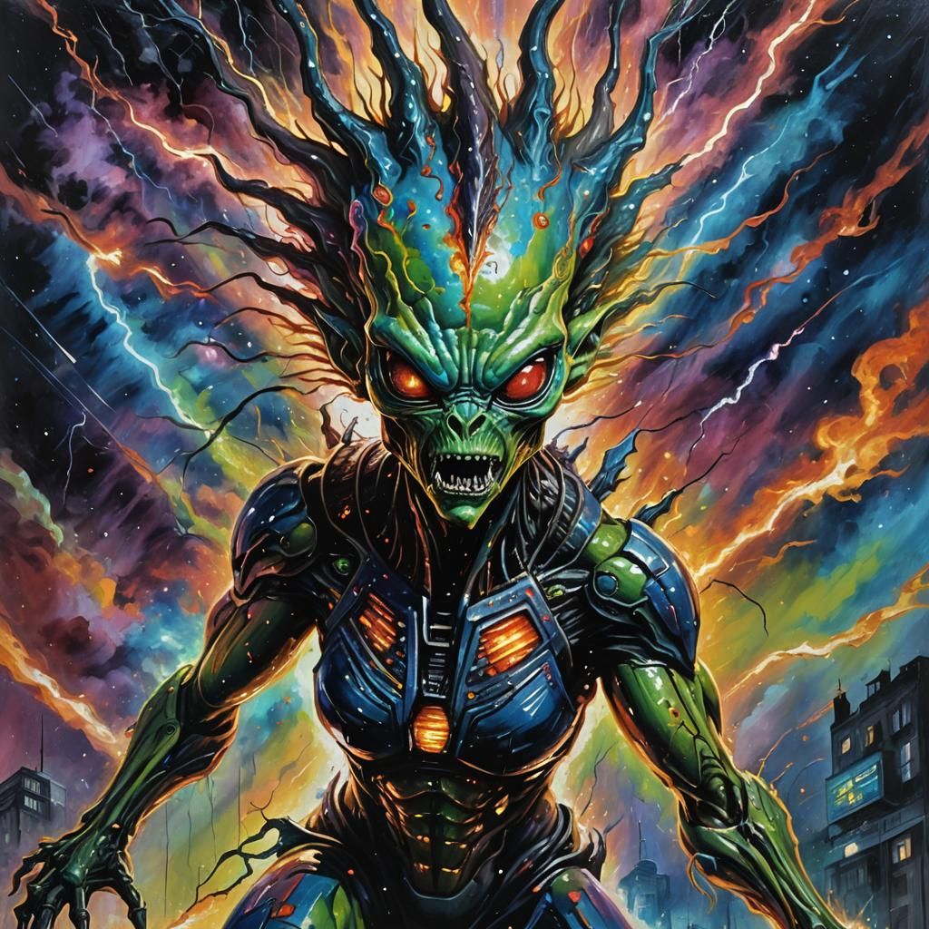 Female Alien Creature - AI Generated Artwork - NightCafe Creator