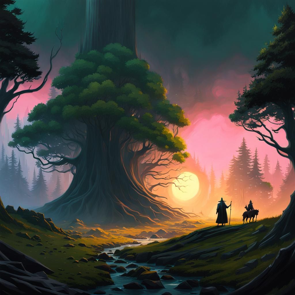 Eldritch forest, concept art, style of Christopher Balaskas - AI ...