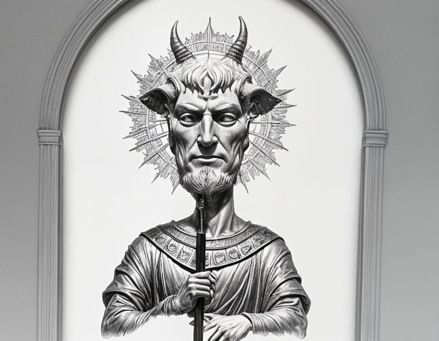 Mythic Tapestry Unveiled by the Minotaur in a Glim... - AI Art