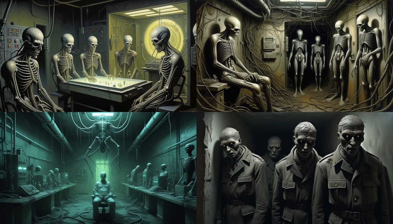 Haunting Nightmare in a Sleep Deprivation Chamber - AI Art