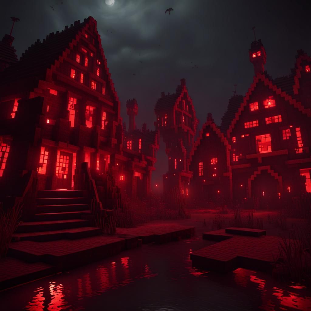 More of the ''Haunted Nether Village'' - AI Generated Artwork ...
