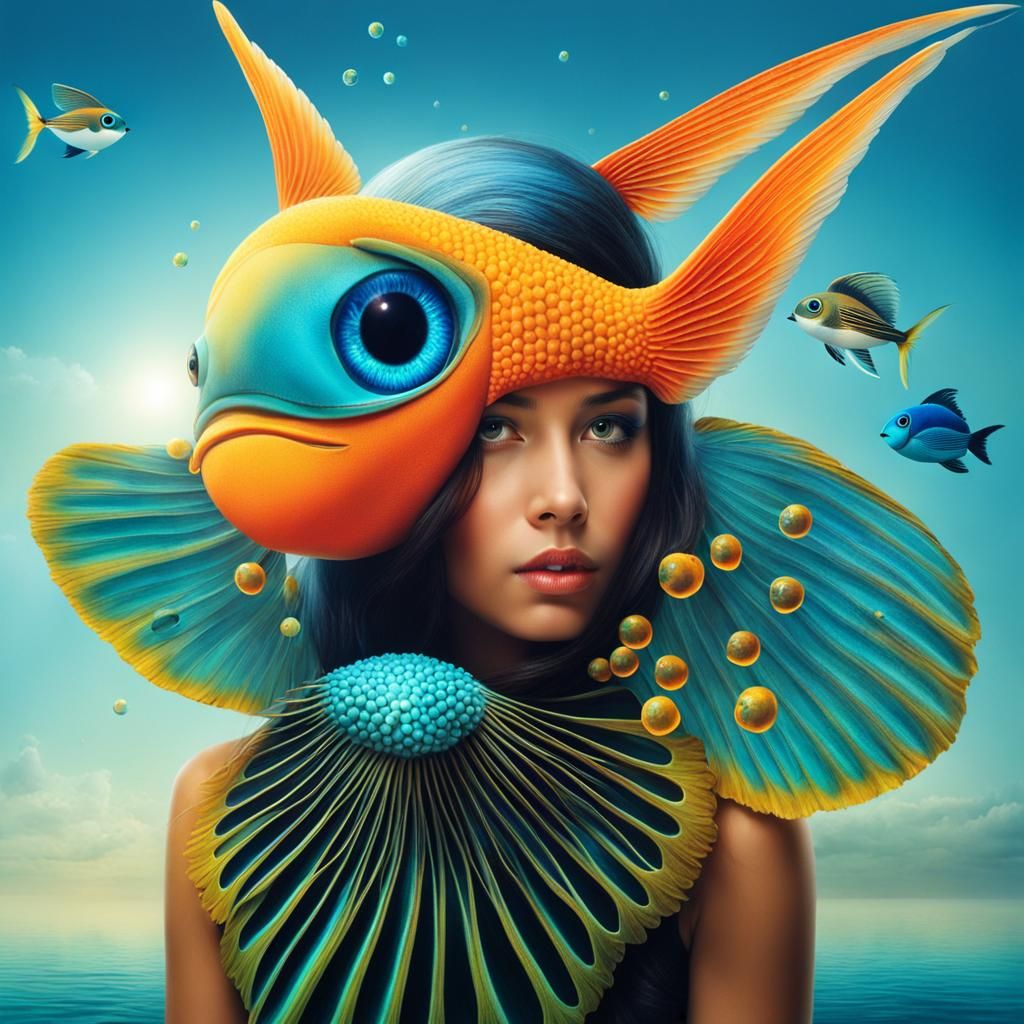 Fish sticky hat - AI Generated Artwork - NightCafe Creator