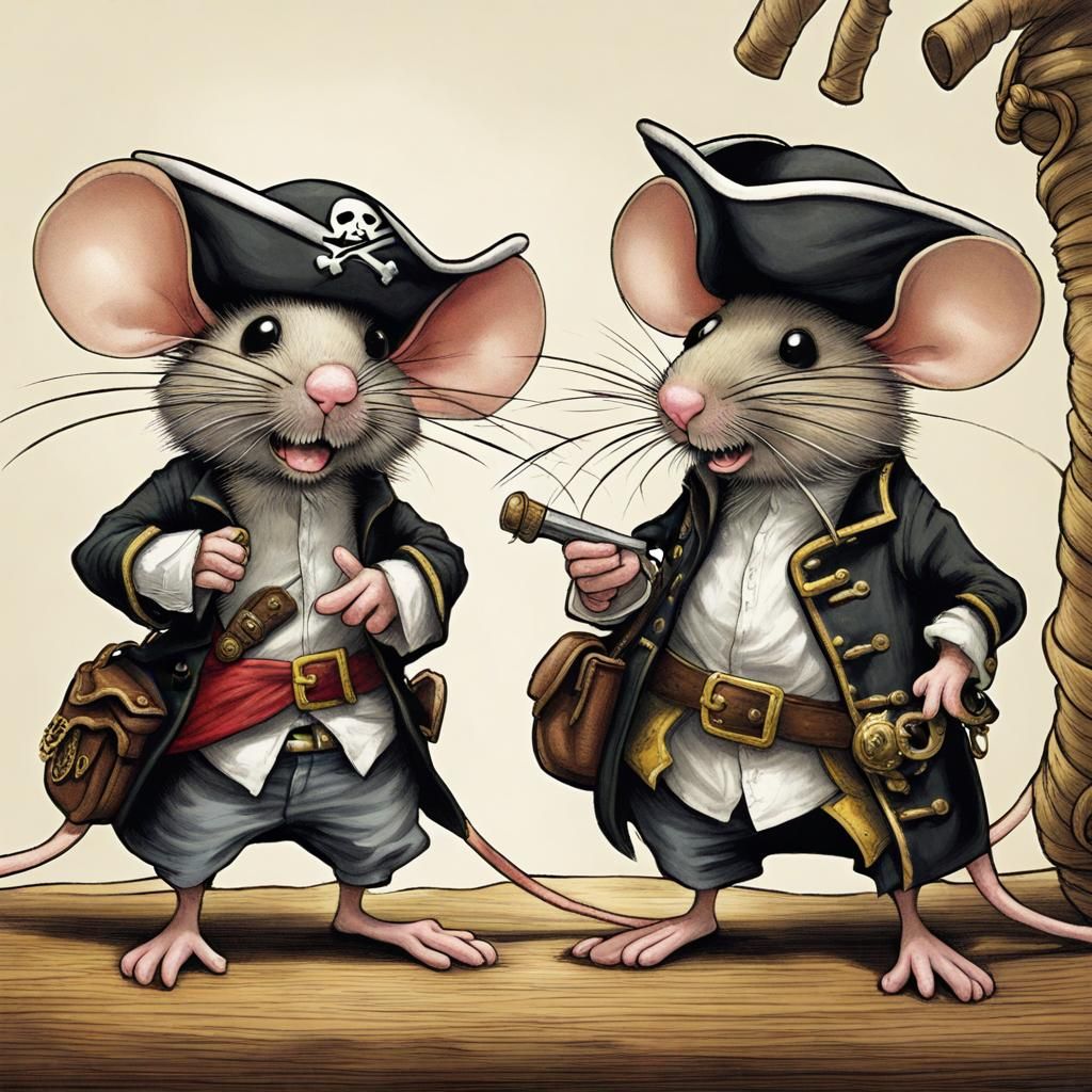 pirate mice in a secret meeting - AI Generated Artwork - NightCafe Creator