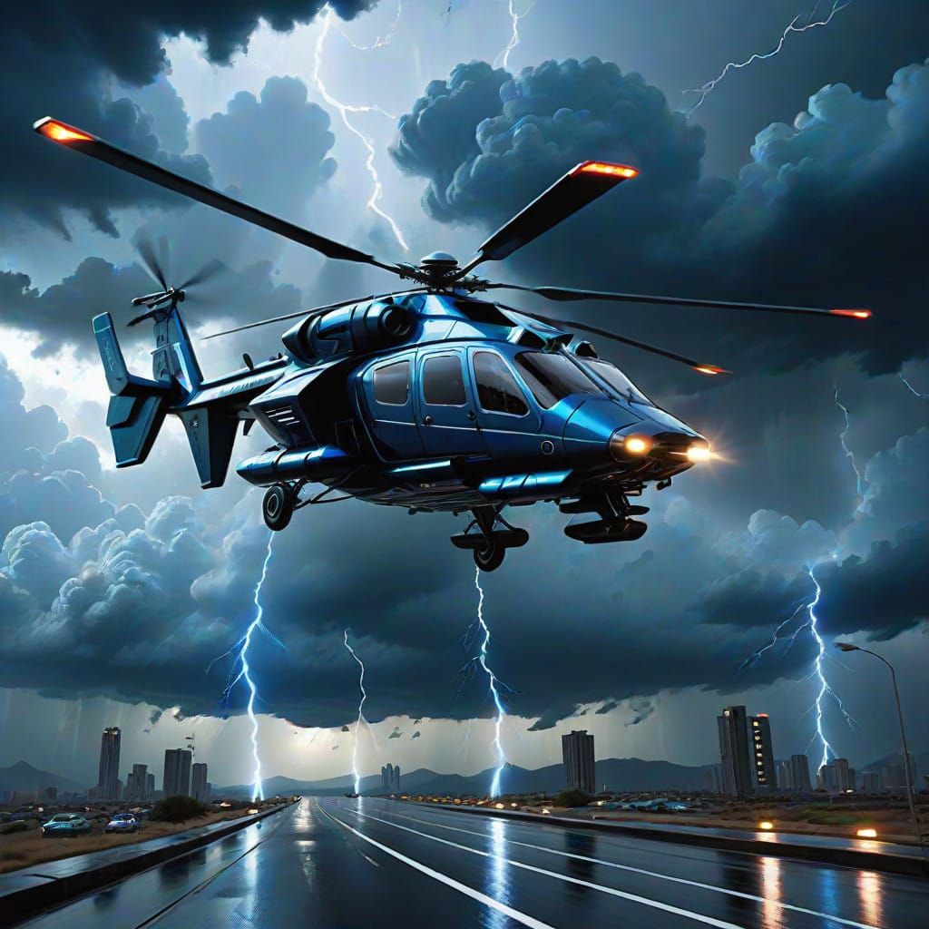 AIRWOLF AI - Futuristic Airwolf Helicopter Soars Through Tur...