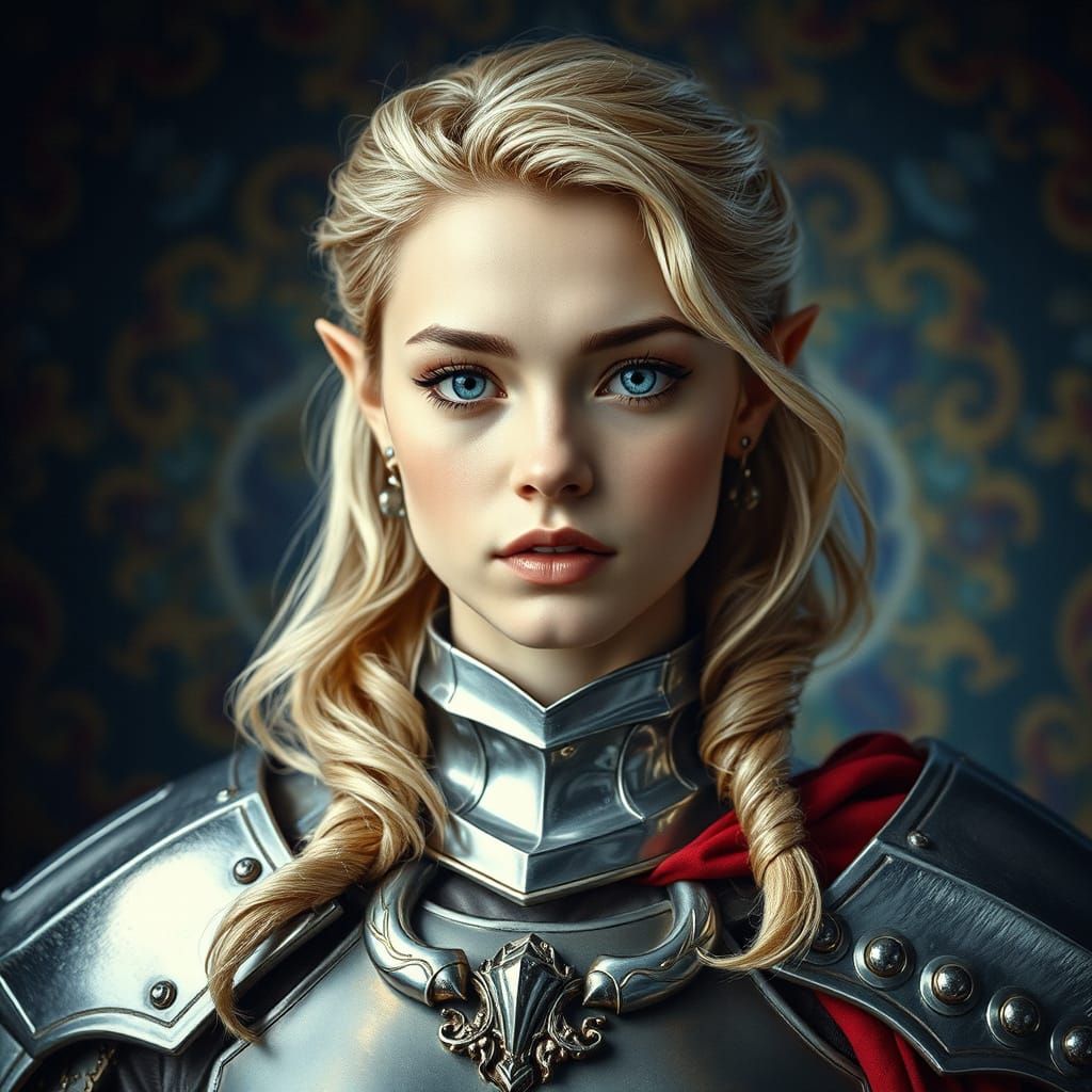 Hyper-Realistic Female Elf Portrait in Shimmering ... - AI Art