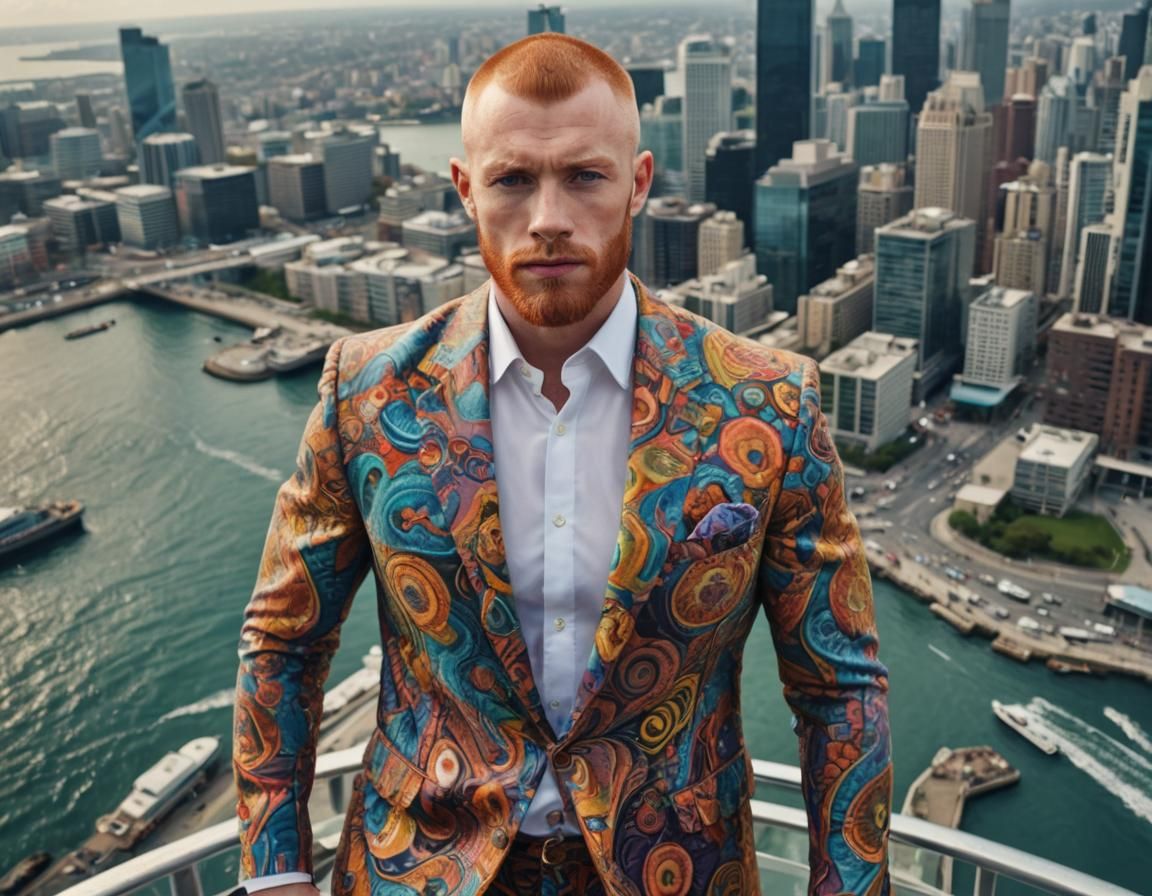 Handsome ginger man in outstanding suite - AI Generated Artwork ...