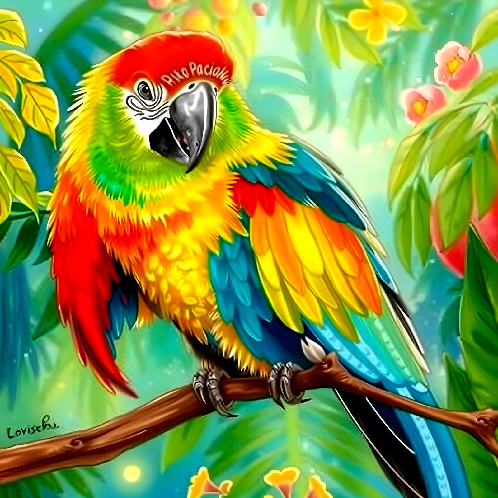 papagayo - Vibrant Parrot with Colorful Feathers