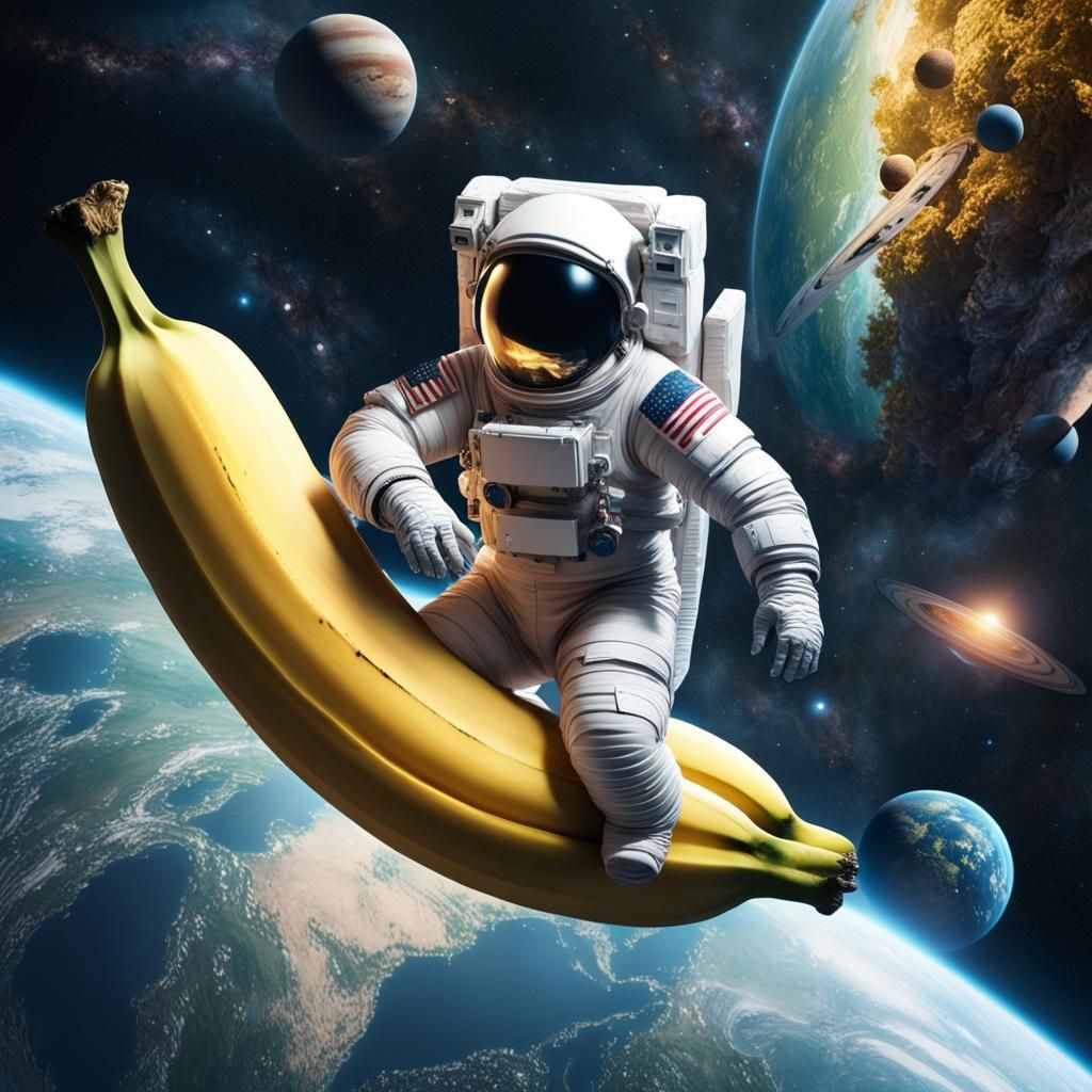 Banana astronaut - AI Generated Artwork - NightCafe Creator