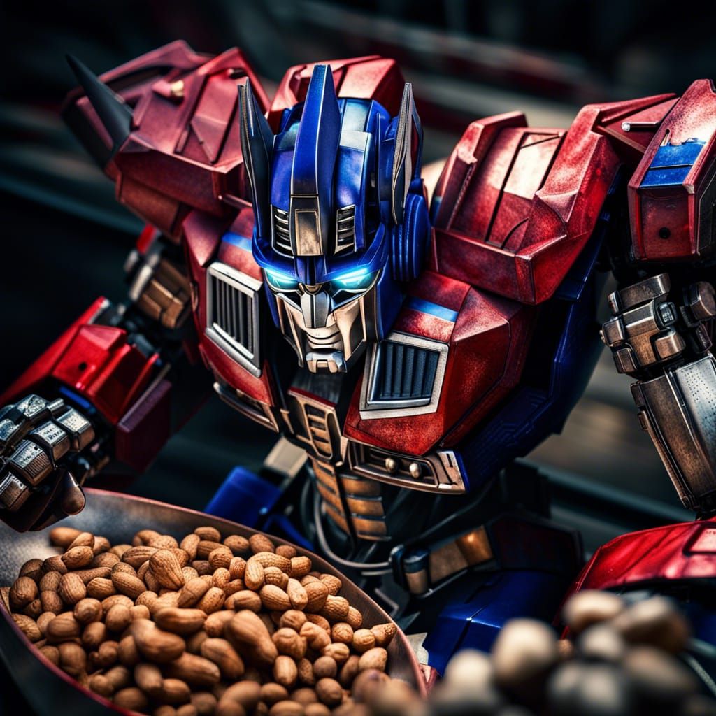 optimus prime gave them some peanuts - AI Generated Artwork - NightCafe ...