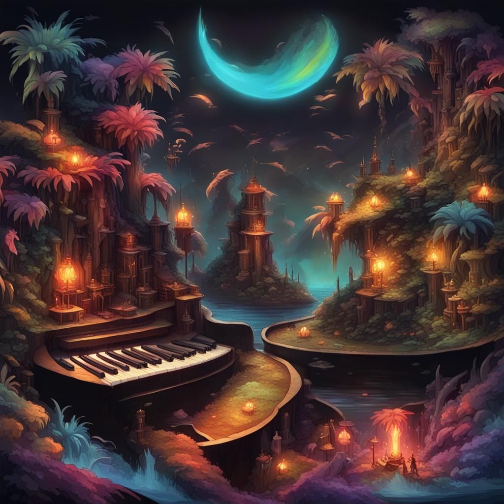 Music island - AI Generated Artwork - NightCafe Creator