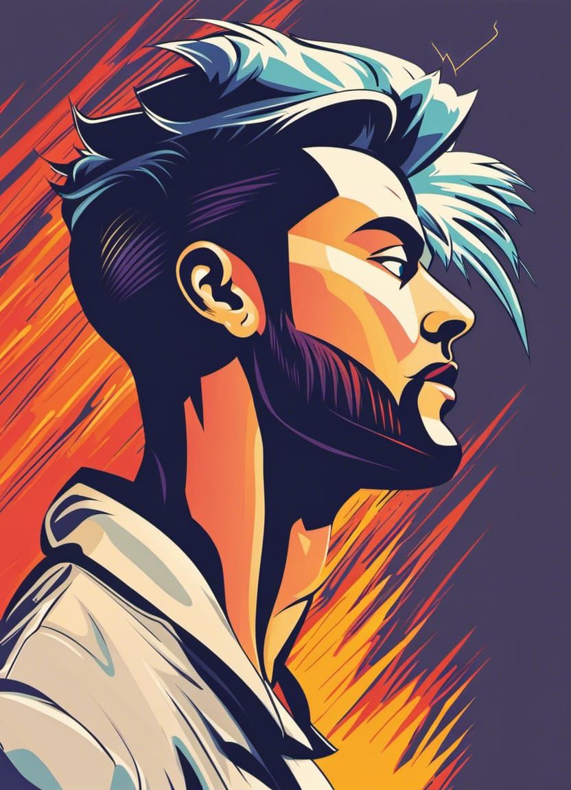 Stylish Vector Man #3 - AI Generated Artwork - NightCafe Creator