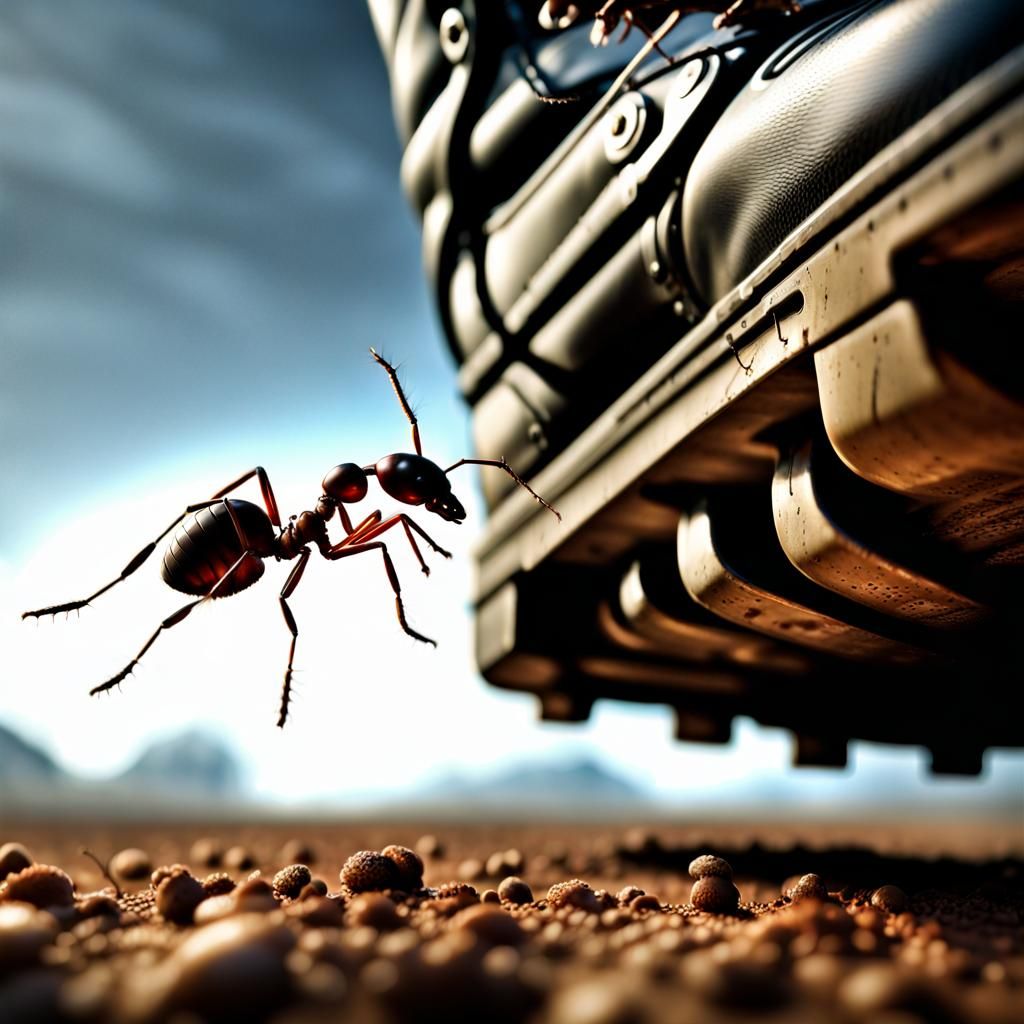 An ant has no quarrel with a boot - AI Generated Artwork - NightCafe ...