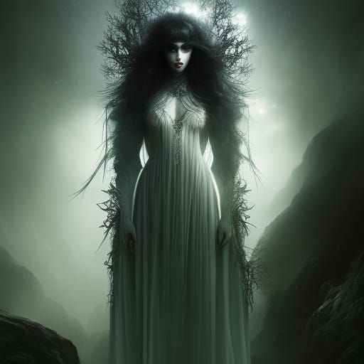 Ghostly Bride - AI Generated Artwork - NightCafe Creator