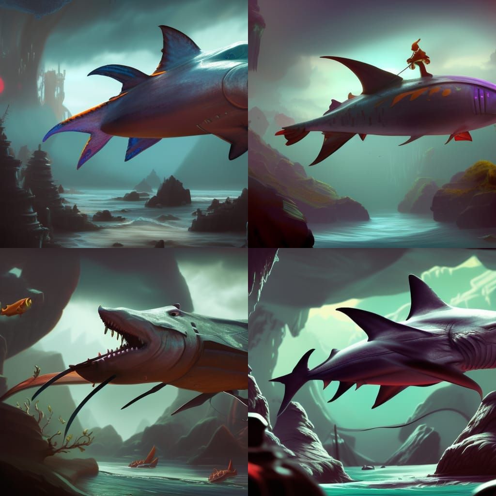 Bad shark - AI Generated Artwork - NightCafe Creator