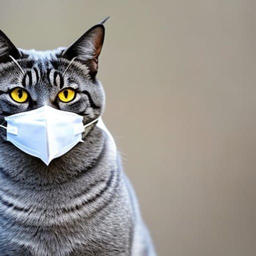 Cat in mask - I mean it - AI Generated Artwork - NightCafe Creator