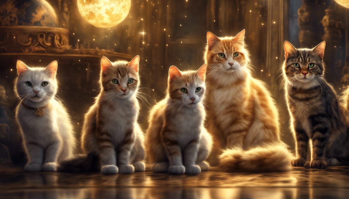 Twenty cats in cats world - AI Generated Artwork - NightCafe Creator