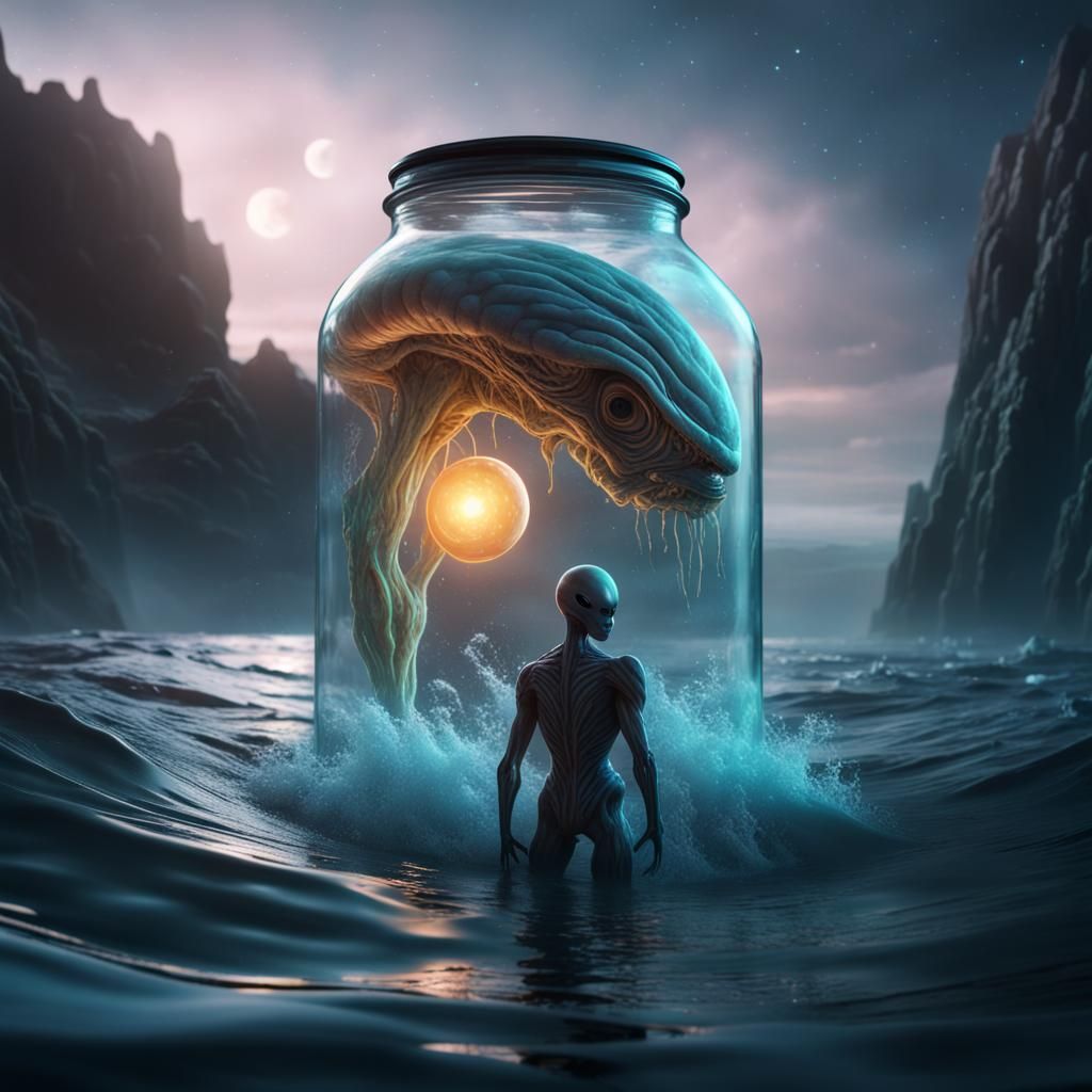 Alien Fishing - AI Generated Artwork - NightCafe Creator