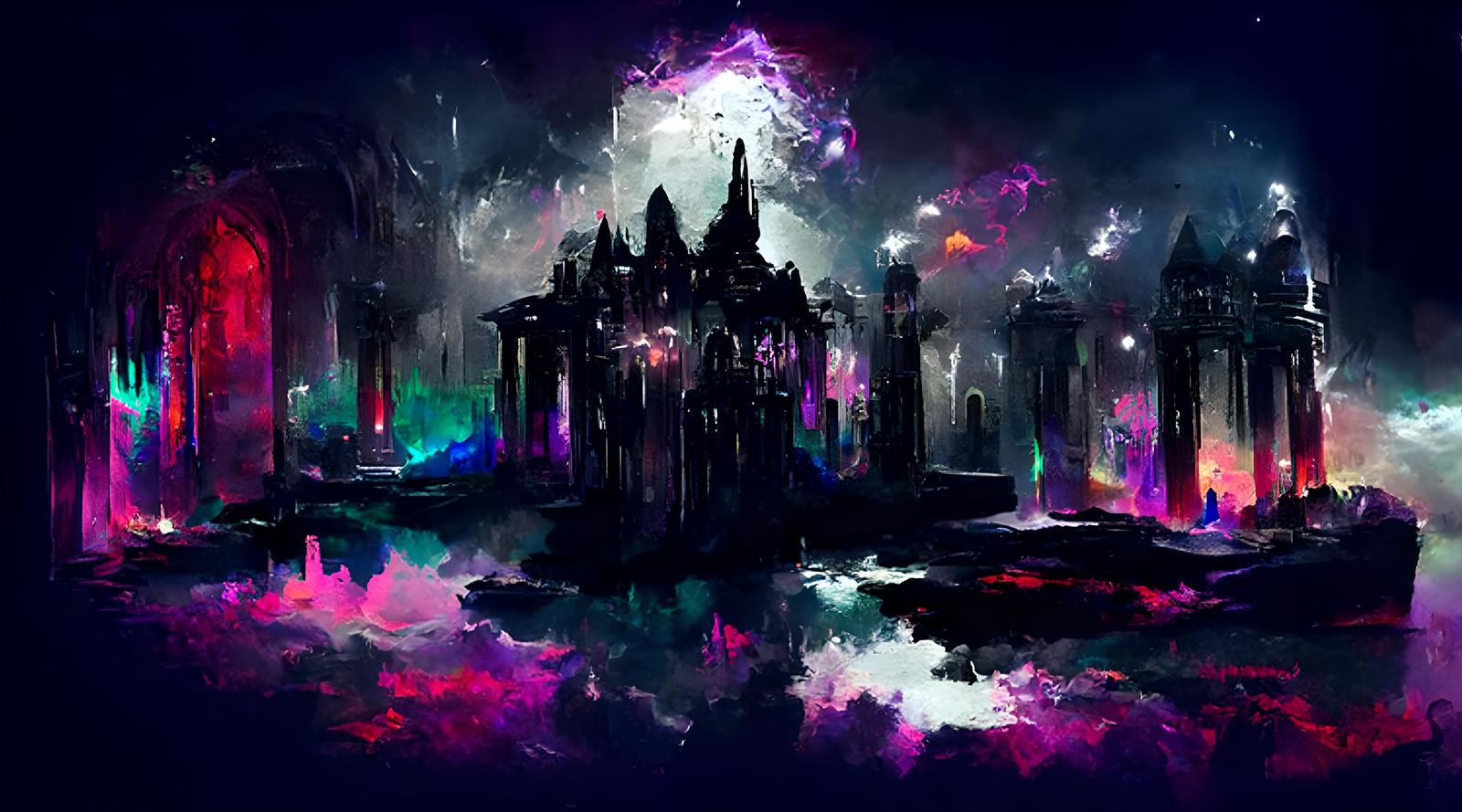 Midnight Castle - AI Generated Artwork - NightCafe Creator