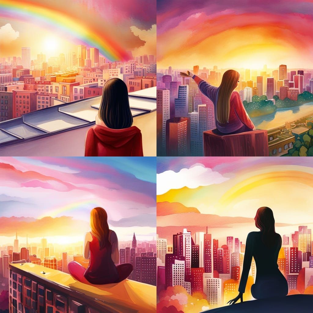 Illustration, Watercolor, Cinematic, Warm Color Palette, 8K, Bright ...